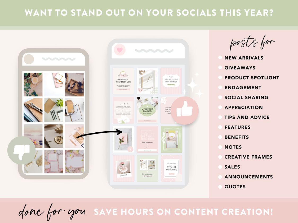 Pretty Feminine Instagram Templates – Design Pixie