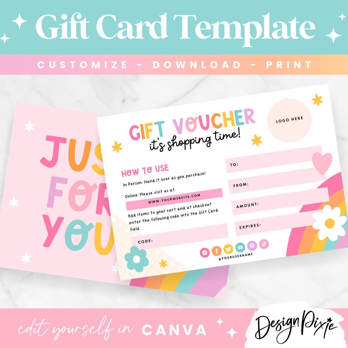 Gift Voucher Template - Playful – Design Pixie