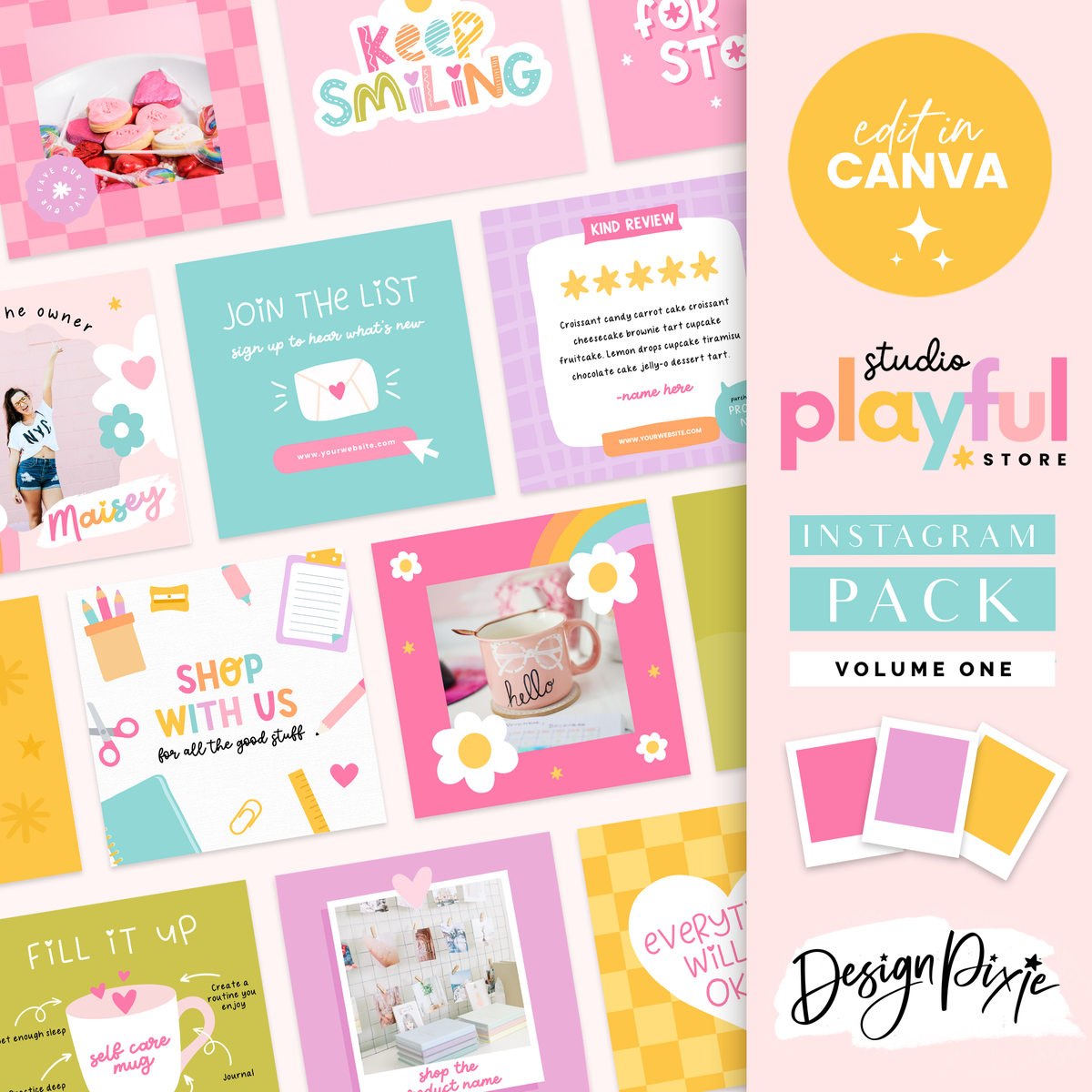 Rainbow Instagram Post Templates – Design Pixie