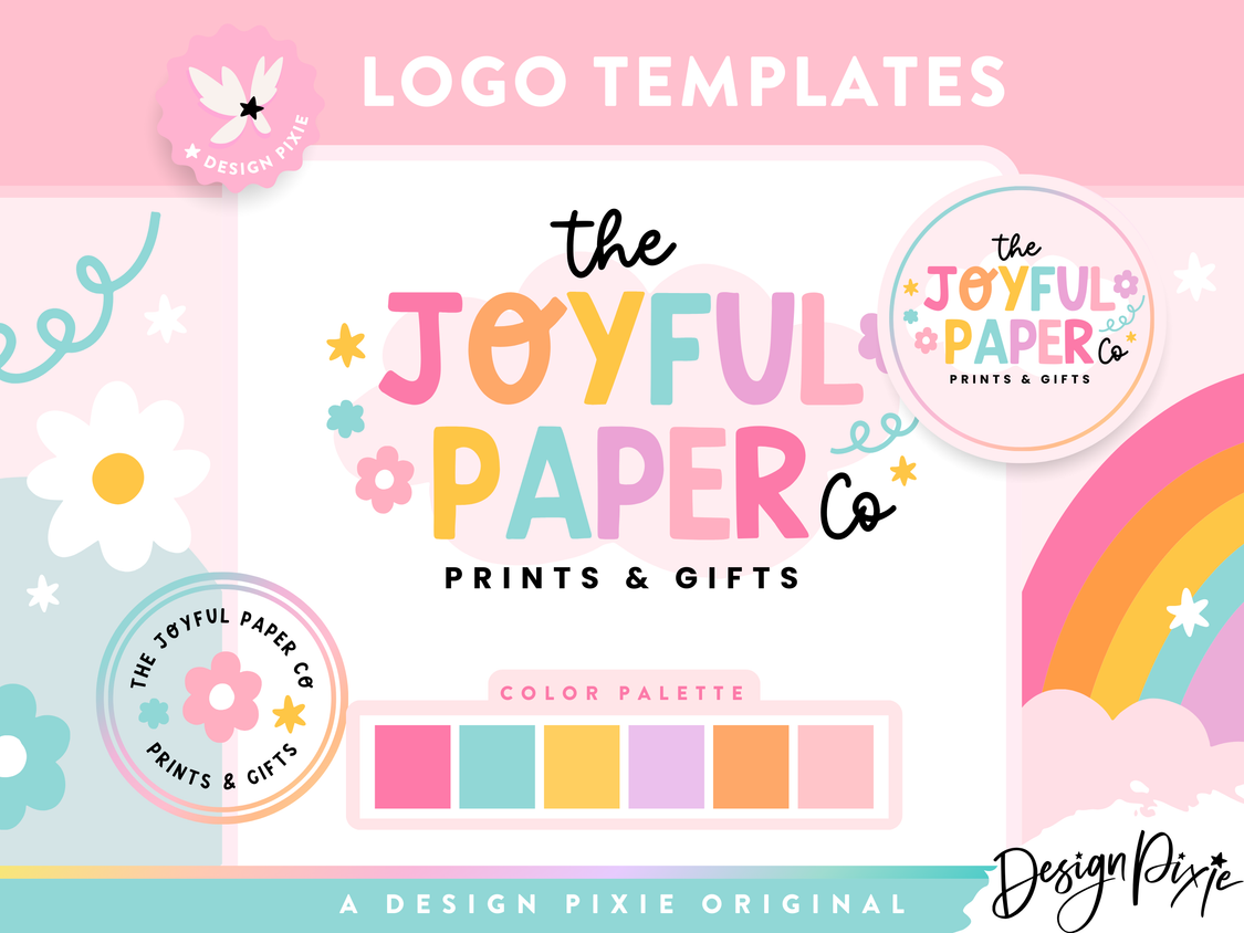 Joyful Paper Logo Template – Design Pixie
