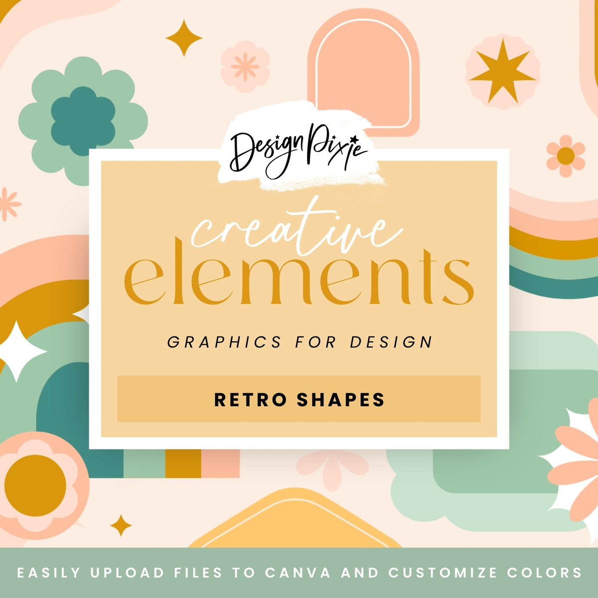Retro Shapes SVG Elements for Canva – Design Pixie