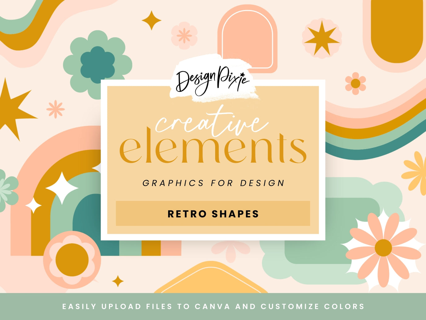Retro Shapes SVG Elements for Canva – Design Pixie