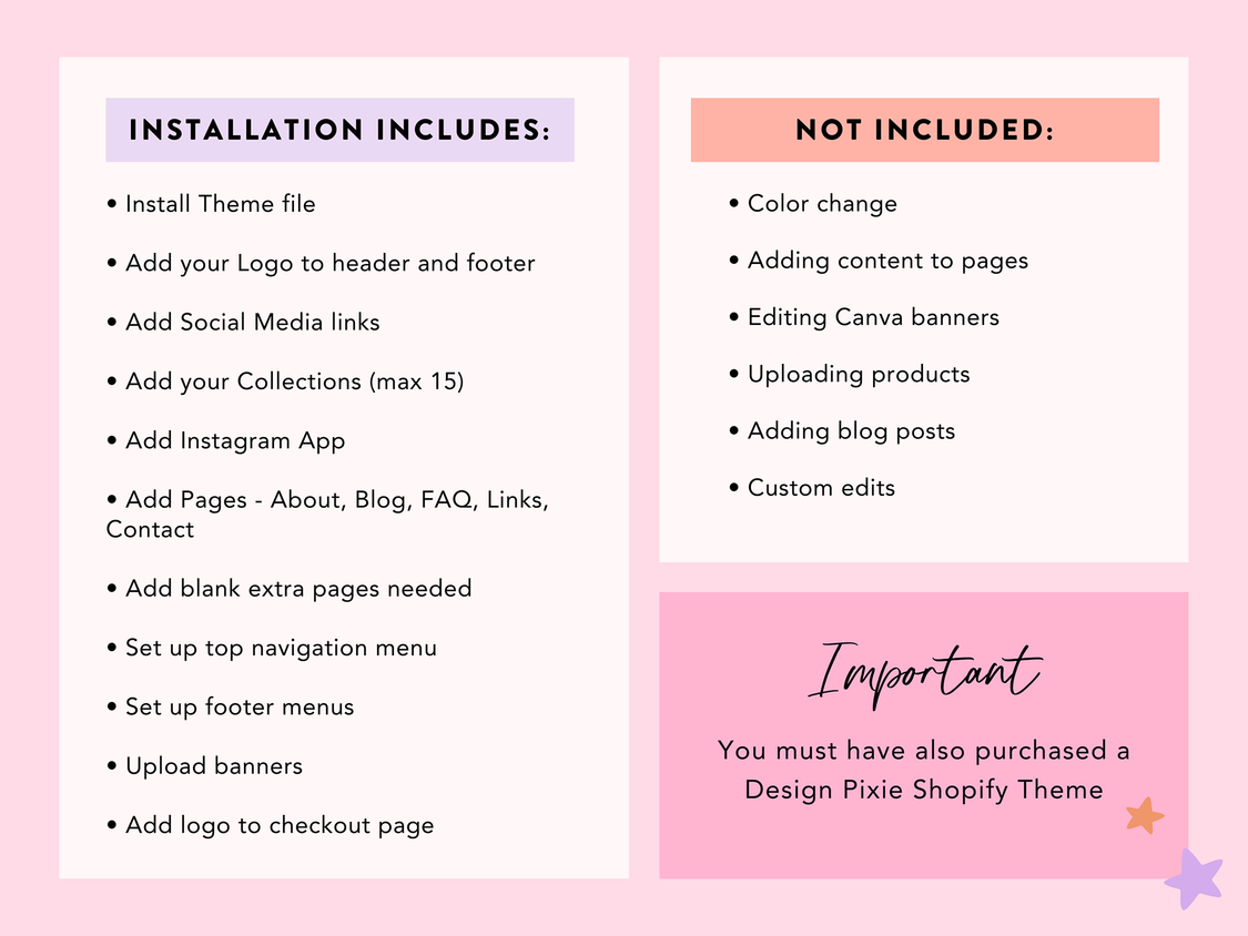 Shopify Theme Installation – Design Pixie
