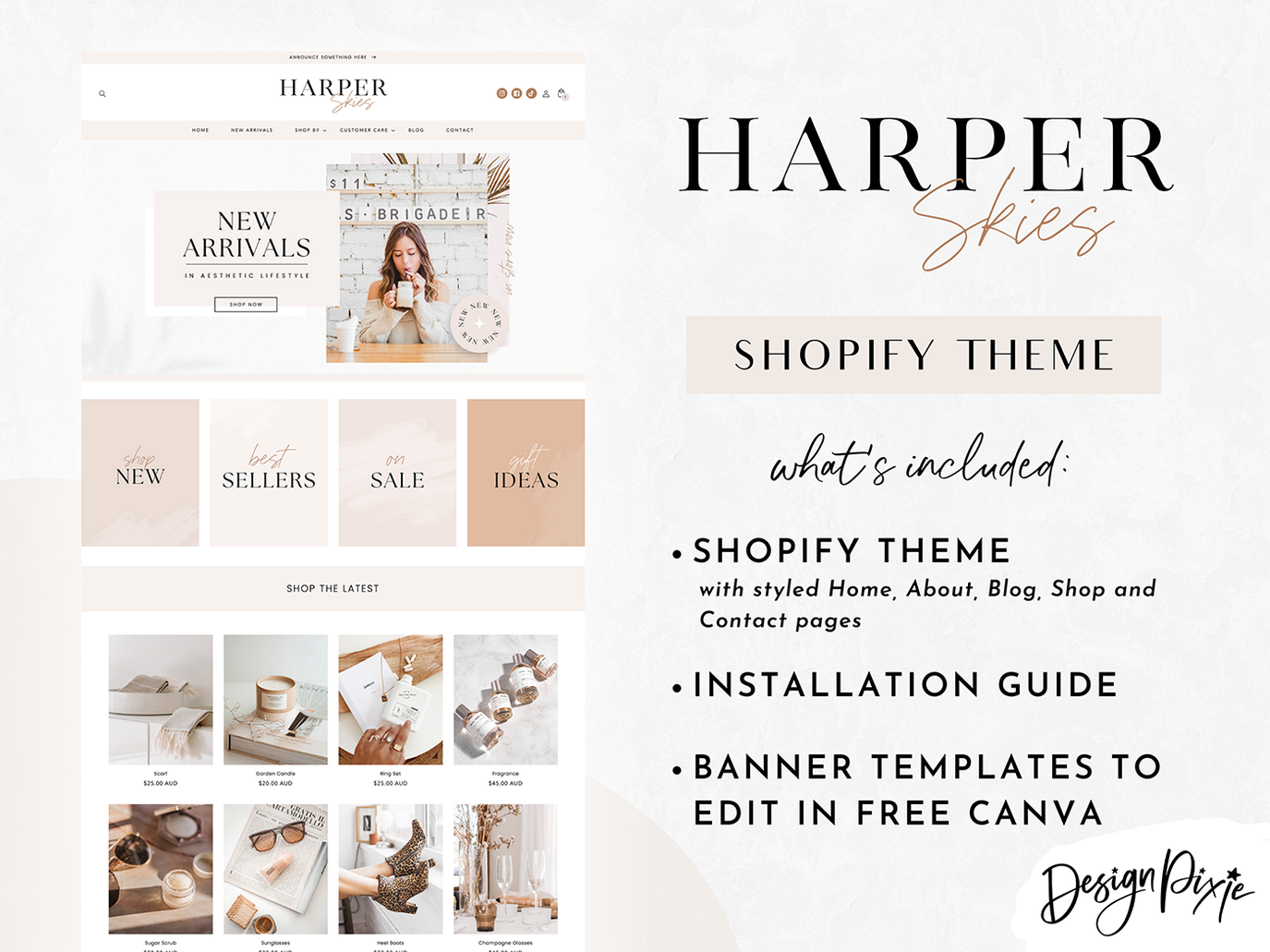 Harper Skies Shopify Theme – Design Pixie