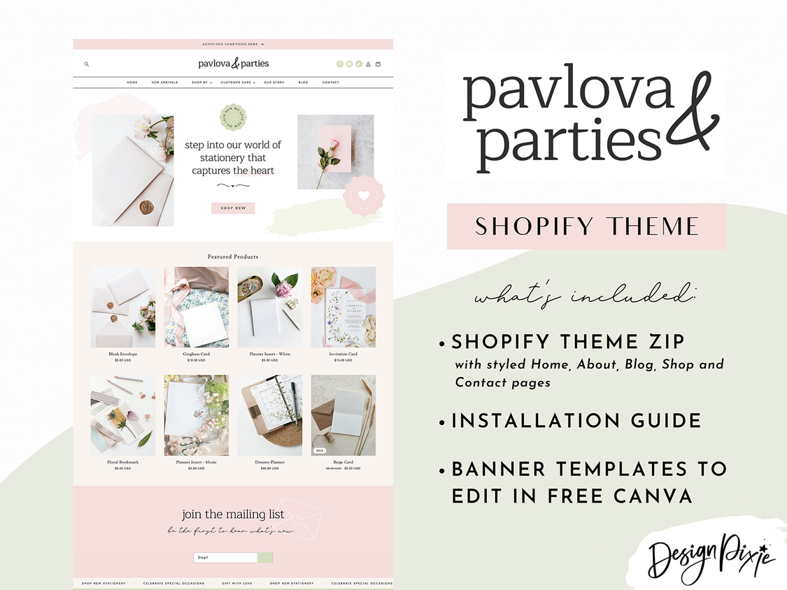 Feminine Shopify Theme - Pretty Pastel Design for Ecommerce – Design Pixie