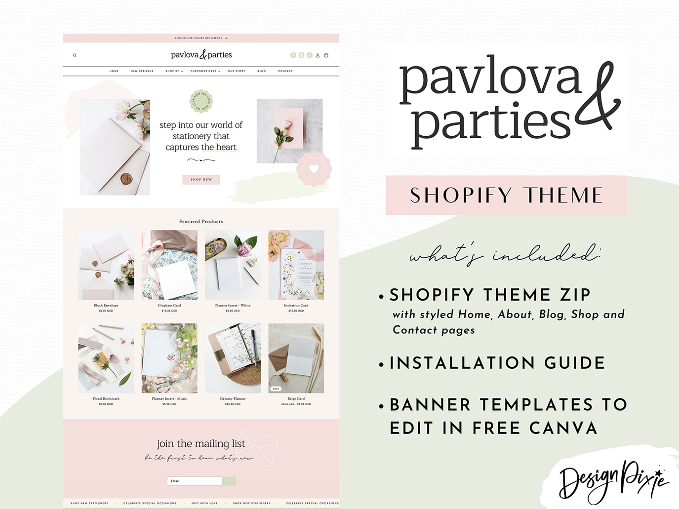 Feminine Shopify Theme - Pretty Pastel Design for Ecommerce – Design Pixie