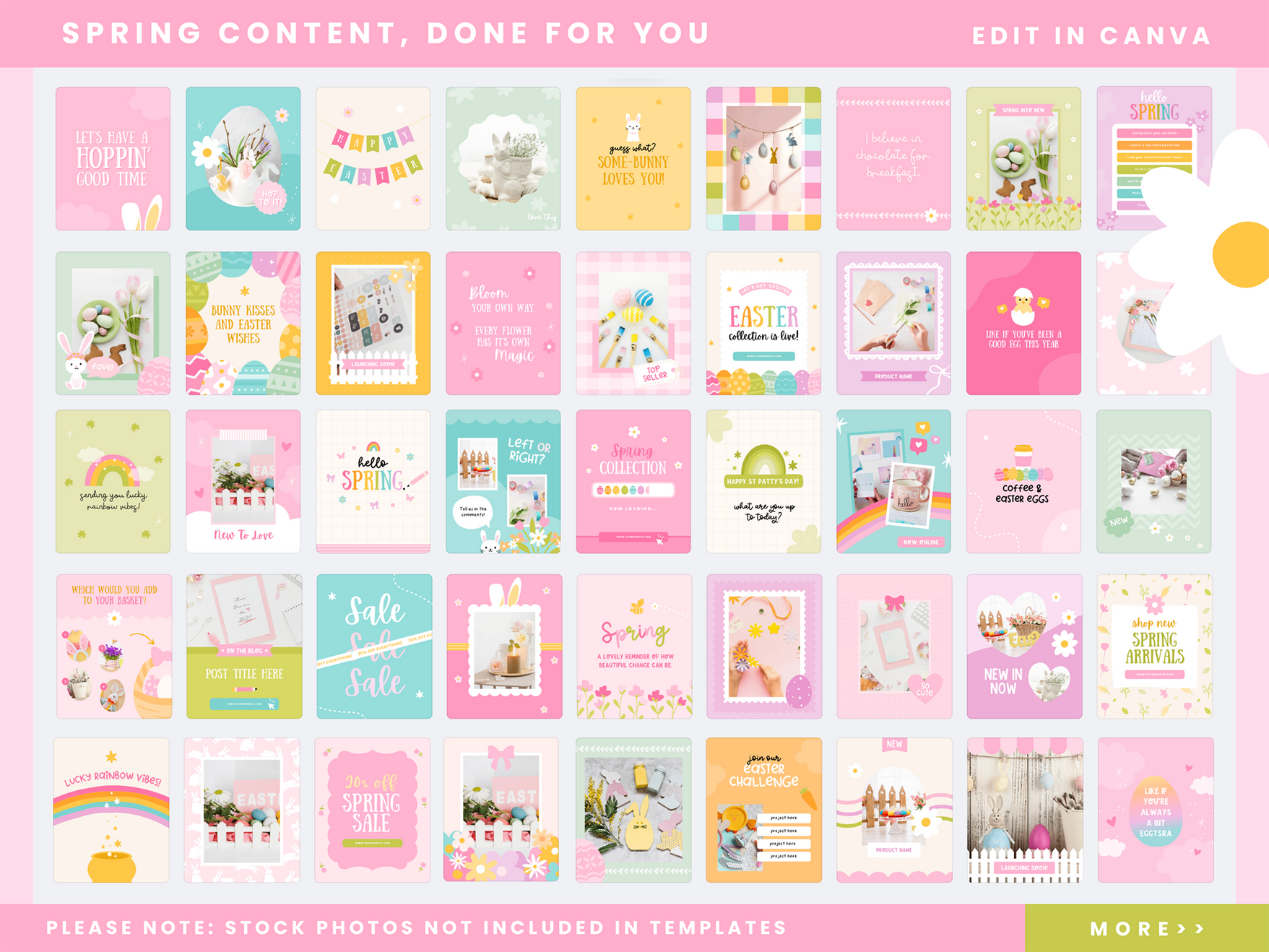 Spring Instagram Bundle - Cute Canva Templates for Easter – Design Pixie