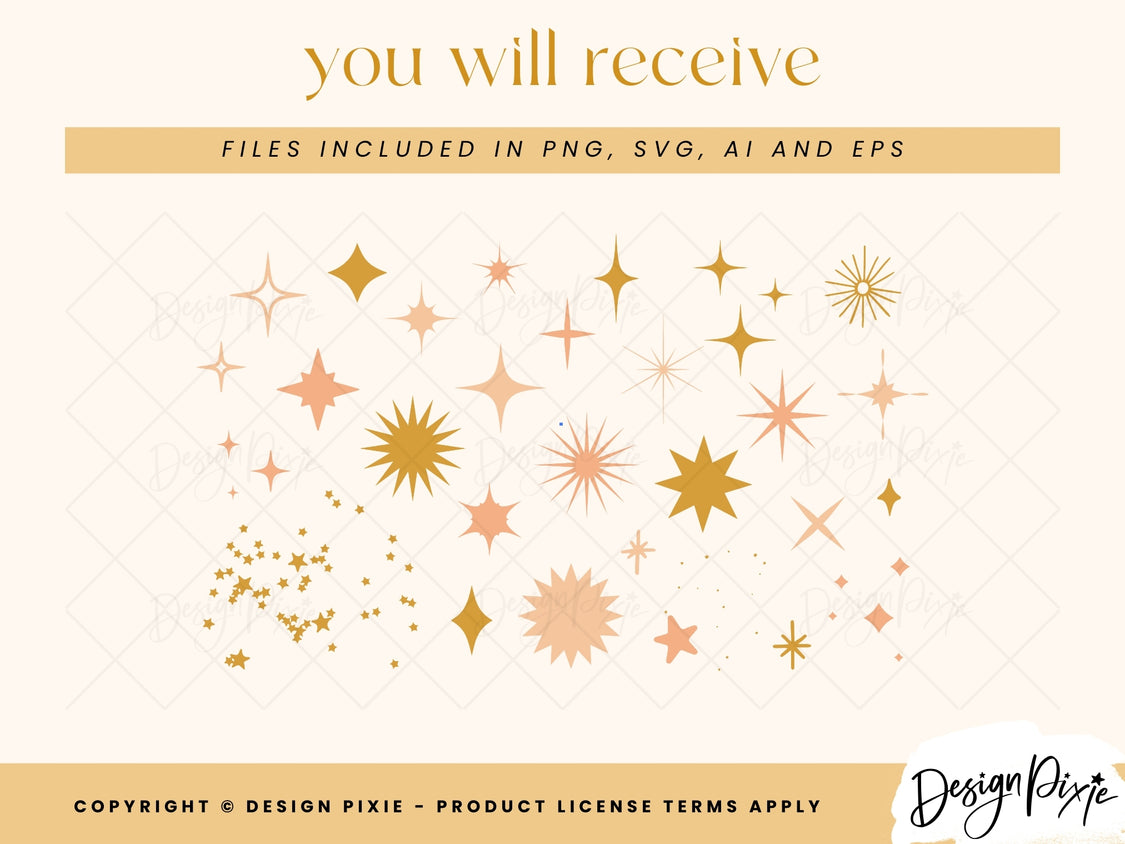 Stars And Sparkles SVG Elements for Canva – Design Pixie
