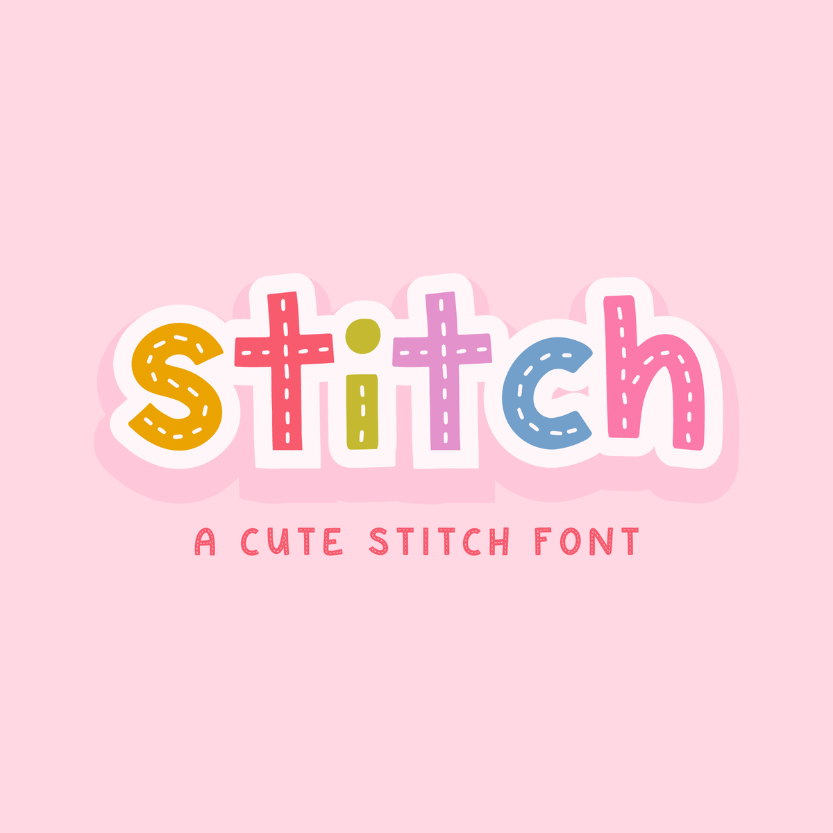 Stitch Font - Charming Display Font With Threads – Design Pixie
