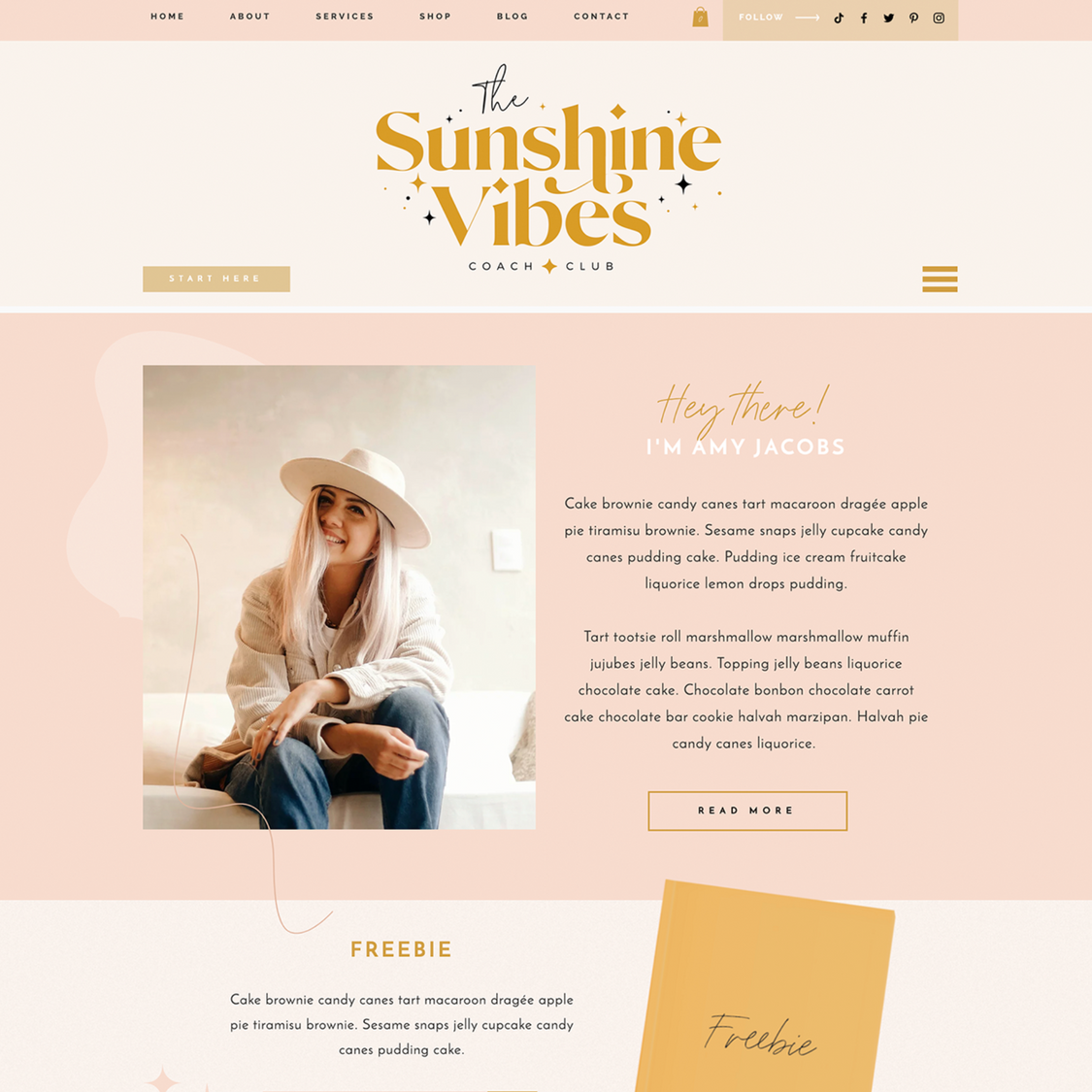 Sunshine Vibes Wix Template – Design Pixie
