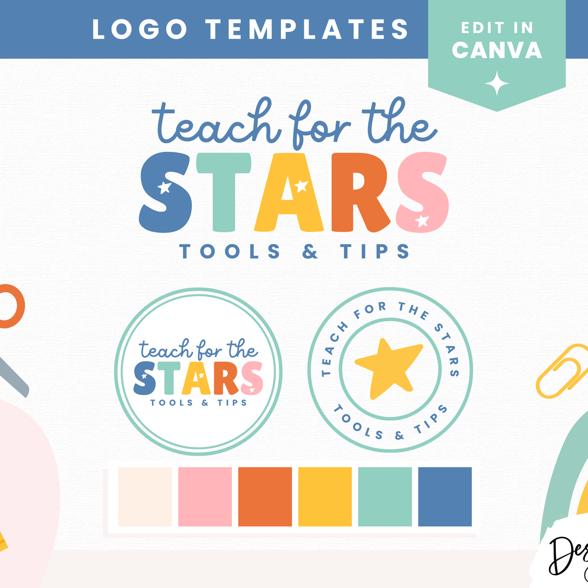 Teacher Logo Design Template Canva – Design Pixie
