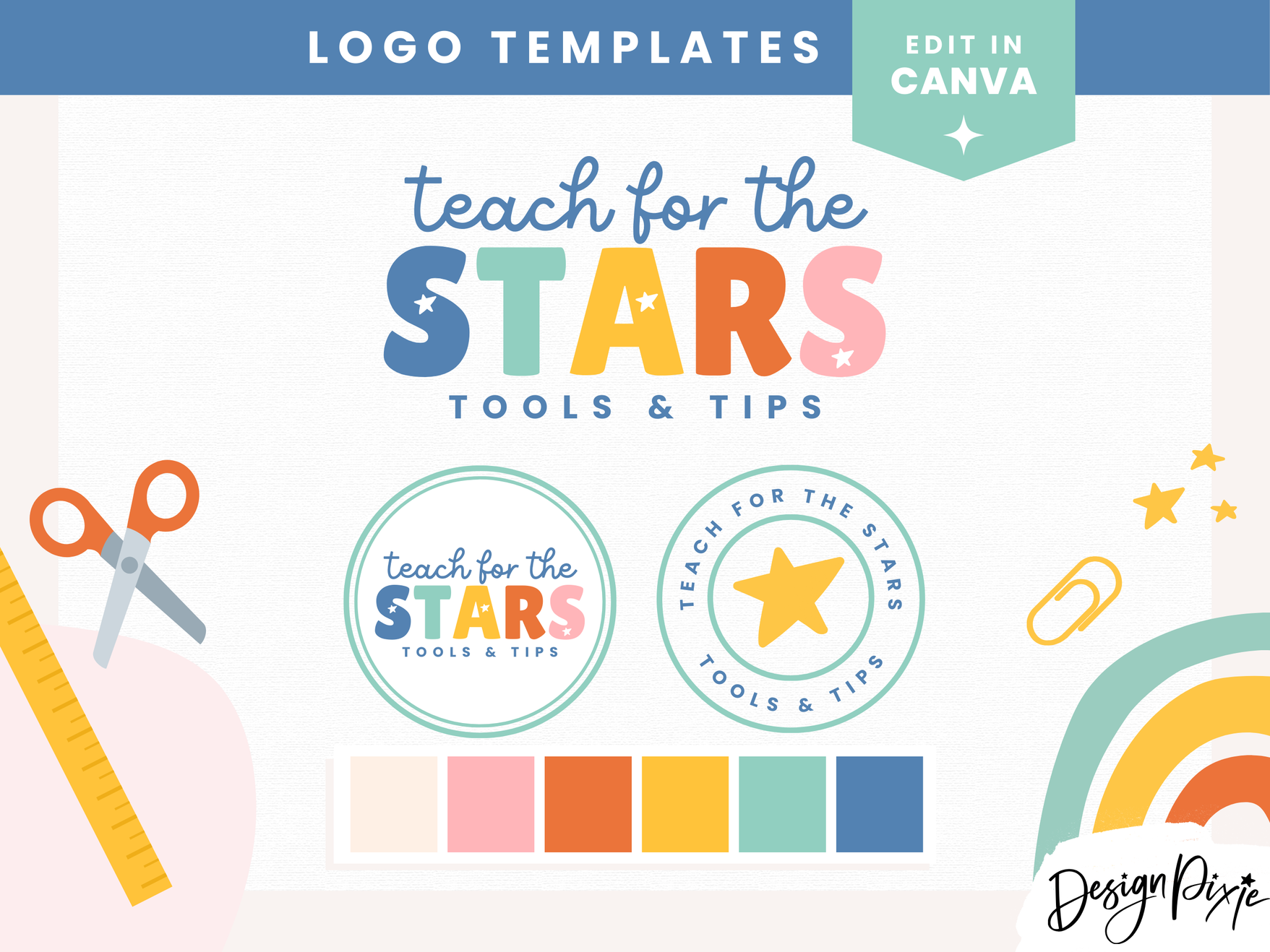 Teacher Logo Design Template Canva – Design Pixie