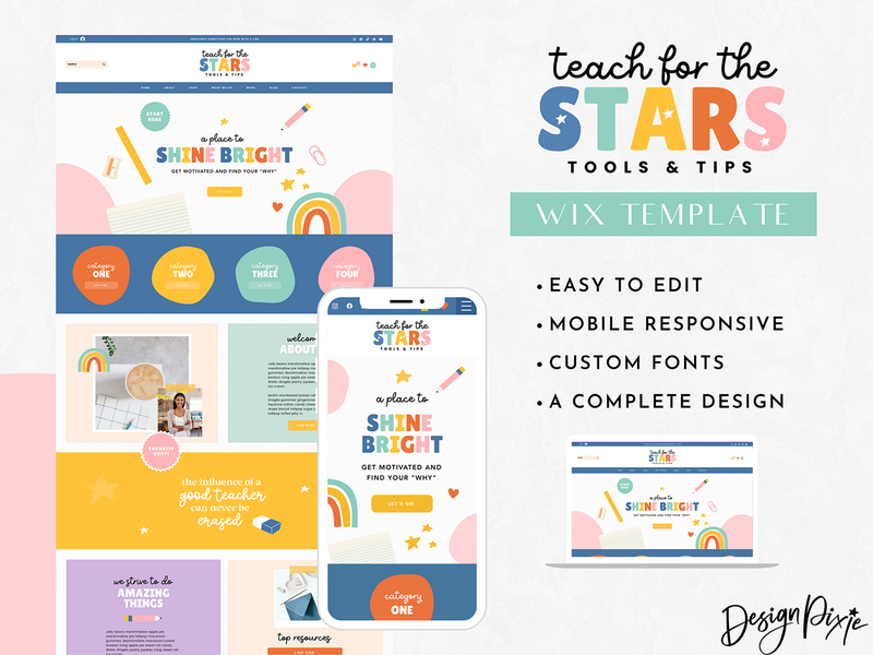 Teacher Website Template for Wix – Design Pixie